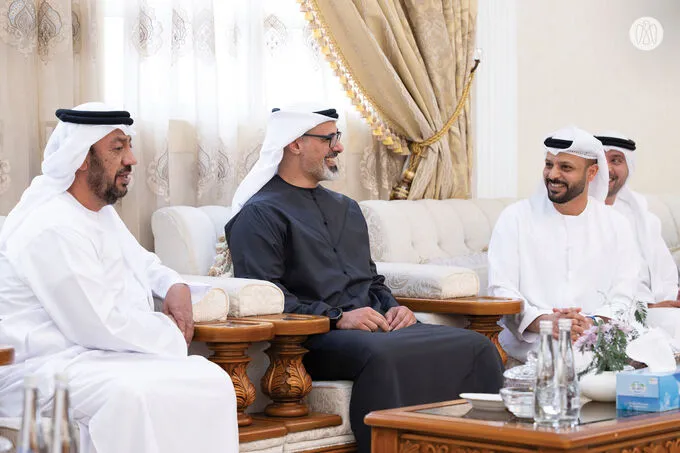 Khaled bin Mohamed bin Zayed visits Humaid Mohammed Bakheet Al Ketbi in Al Ain Region